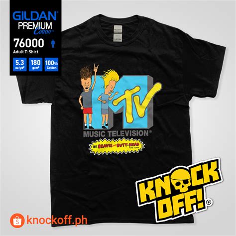Mtv Beavis And Butt Head K100 Gildan Premium T Shirts 100 Cotton