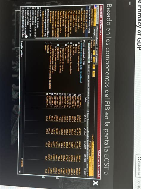Solved Basado En Los Componentes Del Pib En La Pantalla Ecst