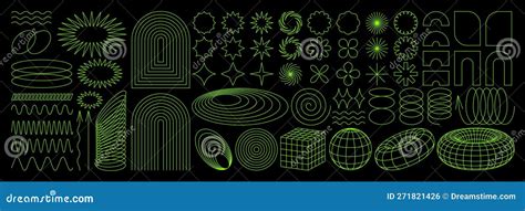 Geometry Wireframe Shapes And Grids In Neon Pink Color 00s Y2k Retro Futuristic Aesthetic