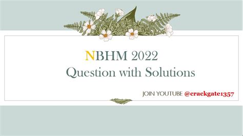 nbhm 2022 solutions 5 youtube