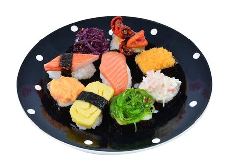 Premium Photo Assorted Sushi