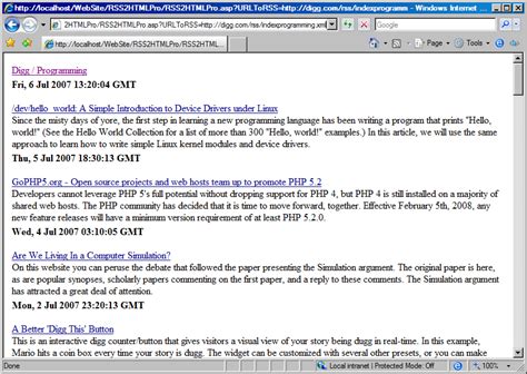 RSS HTMLPro ASP Script Tutorial How To Filter RSS And Convert RSS Into HTML Using RSS HTMLPro