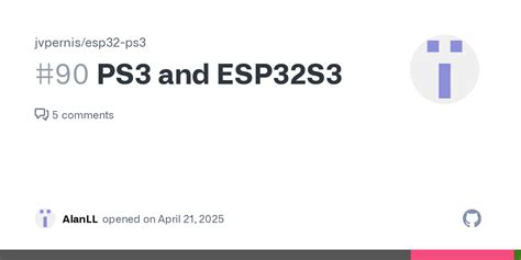 Ps3 And Esp32s3 · Issue 90 · Jvpernisesp32 Ps3 · Github