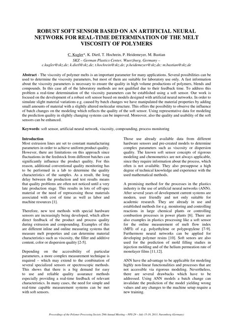 Pdf Robust Soft Sensor Based On An Artificial Neural Network For Real
