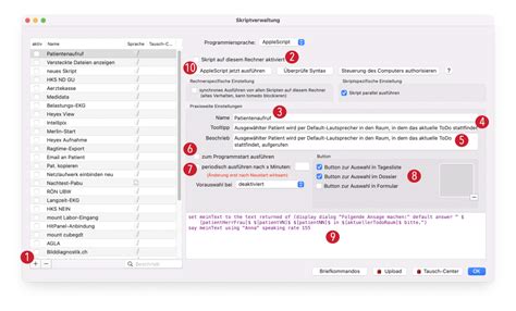 Einbindung Von Applescripts Tomedo Schweiz