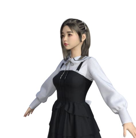 japanese girl schoolgirl realistic character 3d model in woman 3dexport