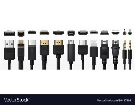Socket Usb Plug In Type C Port Usb Connector Vector Image