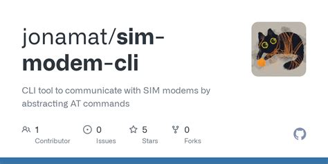 github jonamat sim modem cli cli tool to communicate with sim modems