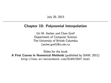 Interpolation And Approximation Bridging Data Gaps And Modelling Realitypptx