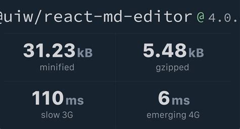 Uiwreact Md Editor V404 Bundlephobia