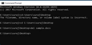 Delete A Folder Or File Using Command Prompt CMD TechCult
