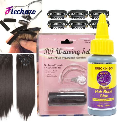 가발 속눈썹용 슈퍼 본딩 헤어 본드 접착제 길고 오래가는 헤어 익스텐션 접착제 위빙 니들 클립 포함 Aliexpress