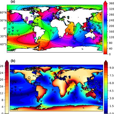 3 M 1 Tide A Greenwich Phase Lag ψ G Of The Modeled Ocean Tide