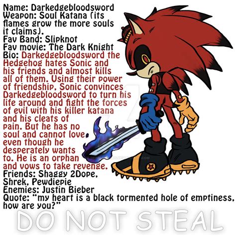 Darkedgebloodsword My First Sonic Oc By Deimos Remus On Deviantart
