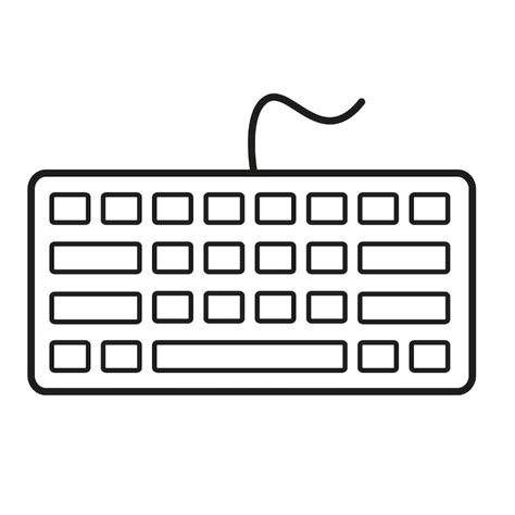 Premium Vector Illustration Black And White Keyboard