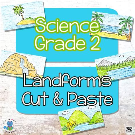 Interactive Landforms Color Cut Sort And Paste For 2nd Grade Science