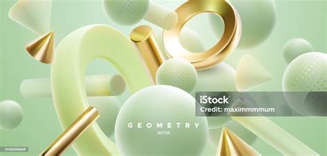 3d 파스텔 민트 녹색 기하학적 모양 클러스터 추상적인 우아한 구성 기하 도형에 대한 스톡 벡터 아트 및 기타 이미지 기하 도형 컴퓨터 그래픽 구 Istock