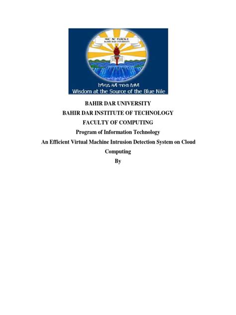 Bahir Dar University 1 Pdf Software As A Service Cloud Computing