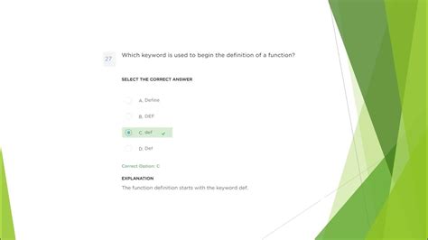 Data Science With Pyrhonsimplilearn Test Paper 2 Answers Youtube