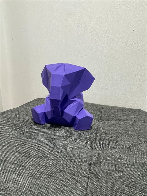 Low Poly Elephant 3d Print Etsy