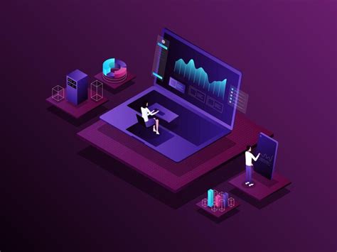 Premium Vector Product Analytics Isometric Illustration Lineal Color Suitable For Mobile App