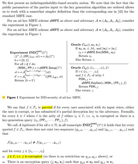 security definition secuirty definion of a ad hoc multi input