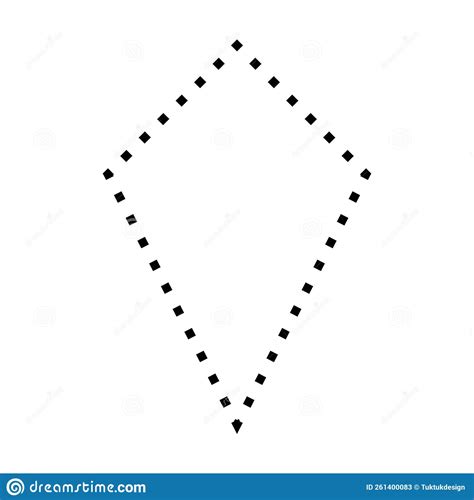 Kite Symbol Dotted Shape Vector Icon For Creative Graphic Design Ui Element Stock Vector