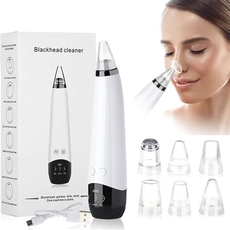 6 In 1 Blackhead Remover Usb Rechargeable Derma Suction Blackhead