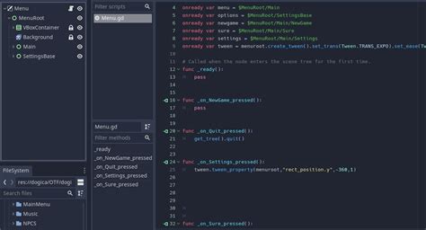 Menu Transitions Rgodot