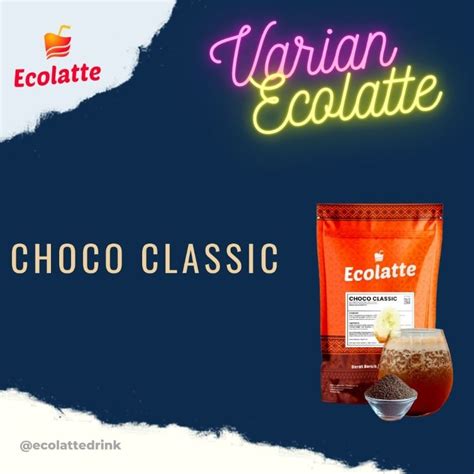 Jual Ecolatte 1kg Varian Choco Classic Es Coklat Pekat Es Coklat Viral Premium Powder 1kg