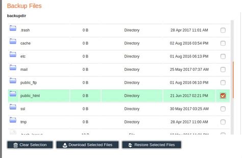 Restoring A File Backup For An Account In Whm Kualo Limited