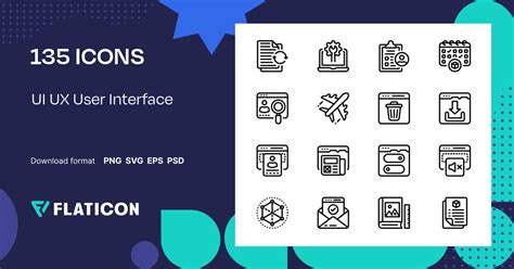 ui ux user interface icon pack detailed outline 135 svg icons