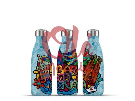 Stainless Steel Bottle 350 Ml Panoramic Barcelona Olé Mosaic