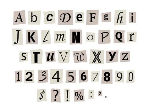 Letras De Revista Recortadas Png