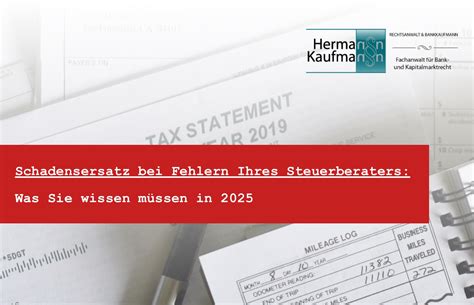 Steuerberaterfehler Teuer So Sichern Sie Ihren Schadensersatz In 2025