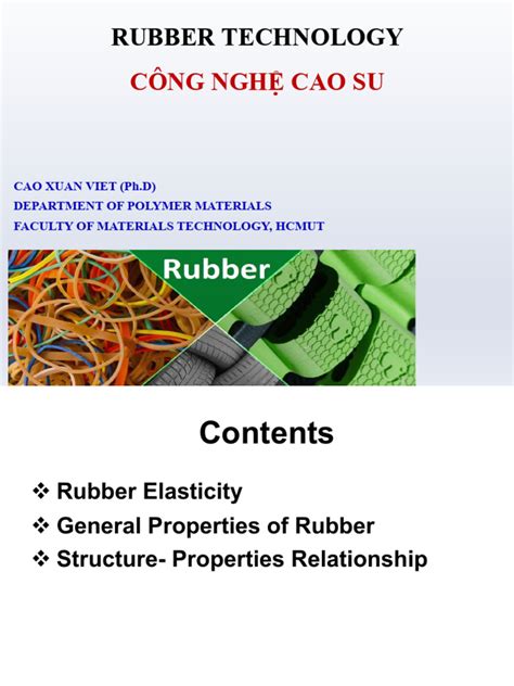 Rubber Elasticity And Properties Pdf Elastomer Natural Rubber