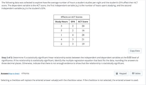 solved the following data was collected to explore how the