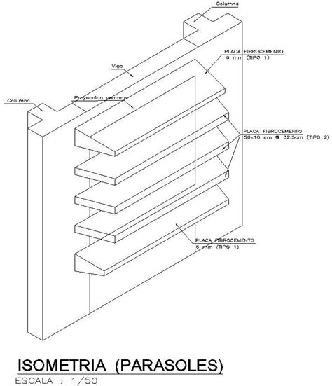 Isometric View Of Parasols In Detail Autocad Drawing Dwg File Cad File