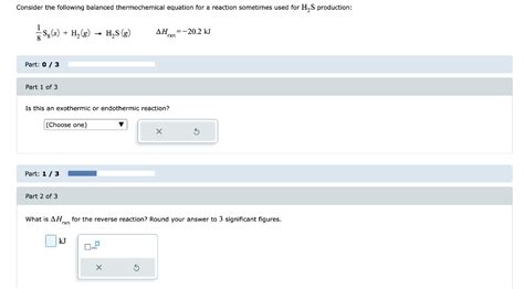 Solved Consider The Following Balanced Thermochemical