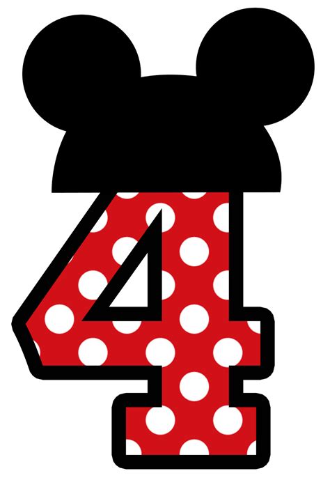 Números Para Montagens Digitais Tema Minnie E Mickey Mickey Mouse Birthday Fiesta Mickey