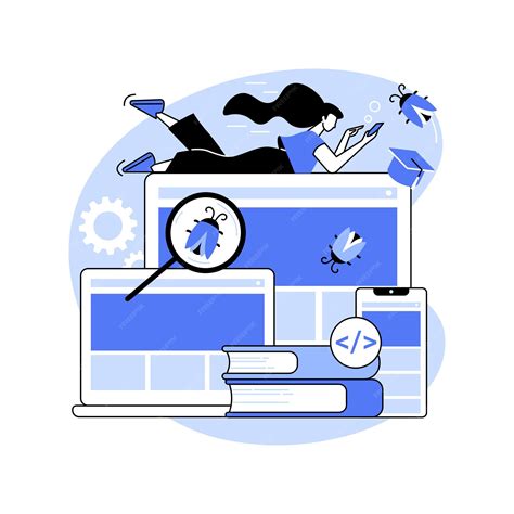 Premium Vector Software Testing Course Isolated Cartoon Vector Illustrations