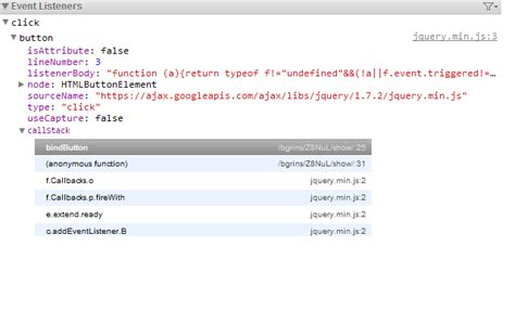 Devtools Feature Request Show Stack Trace In Event Listeners Brian Grinstead