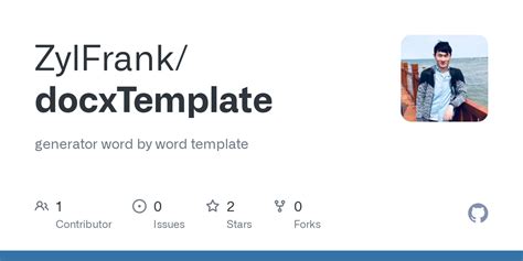 Github Zylfrankdocxtemplate Generator Word By Word Template