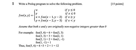 1 15 Points Write A Prolog Program To Solve The