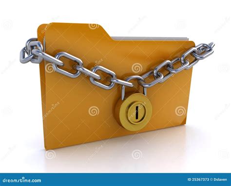 Locked Folder Stock Illustration Illustration Of Paper