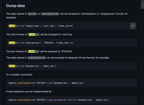 Convet Outcar To Multiframe Lmp Dump Data · Deepmodeling Dpdata