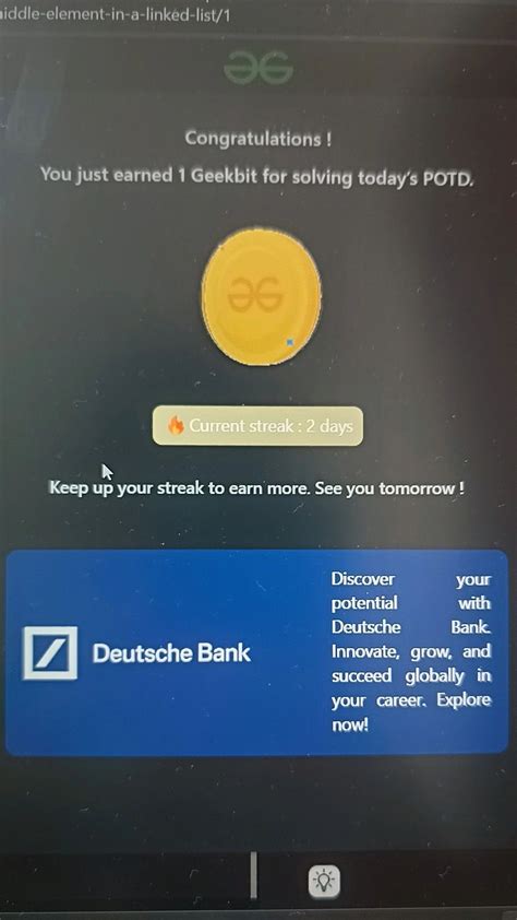 Maanavi Rao Ponugoti On Linkedin Geekstreak2024 Gfgstreak2024 Codingchallenge Deutschebank