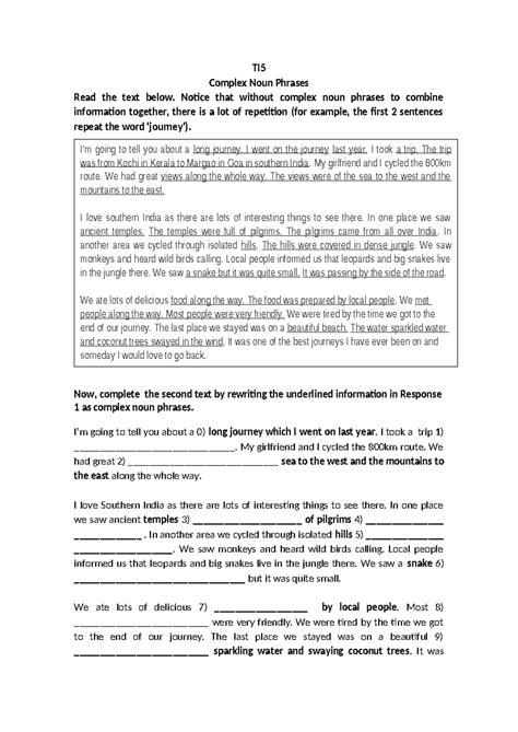 Ti5 Unit6 Complex Noun Phrases 2 Ti Complex Noun Phrases Read The