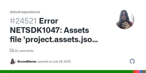 Error Netsdk1047 Assets File Projectassetsjson Doesnt Have A Target For Netcoreapp