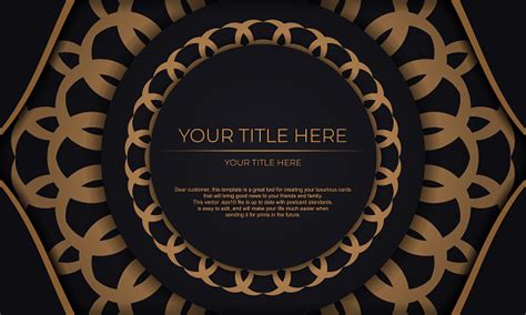 고급스러운 패턴으로 인쇄 가능한 초대 카드를 디자인하기 위한 템플릿입니다 그리스 고급 장식과 텍스트에 대한 장소 와 검은 벡터